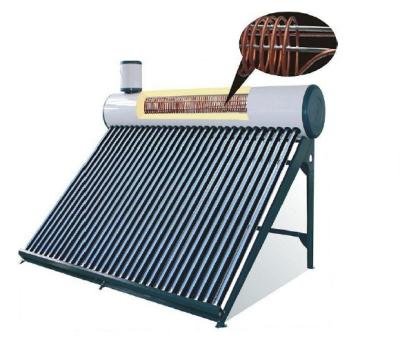 China Pre Heated Pressurized Solar Water Heater 300L Copper Coil Heat Exchanger High Pressure for sale