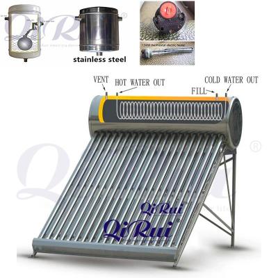 China Compact Pressurized Solar Water Heater 150L to 500L Copper Coil Thermosyphon for sale
