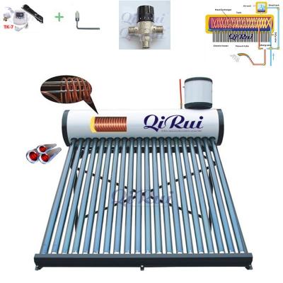 China Pressurized Copper Coil Solar Water Heater 150L 200L 300L Stainless Steel Tank for sale