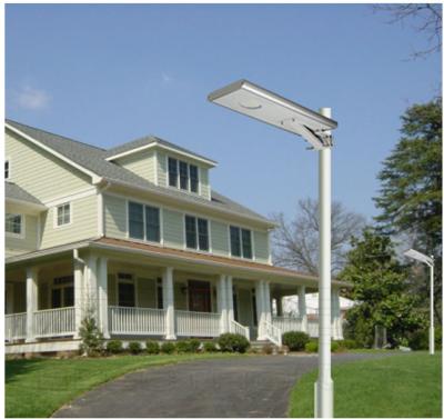 China 30W All in One PIR Sensor Solar Street Light 3000lm CE IP65 for sale