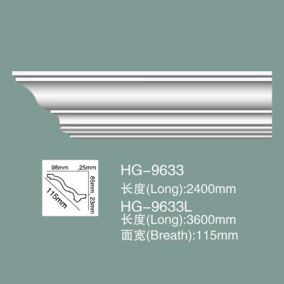 China PU Polyurethane Crown Moulding Decorative Cornice Skirting 2025 New Design Lightweight Easy Install for sale