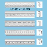 China Polyurethane PU Crown Moulding Decorative Ceiling Cornice Skirting Board B2 Fireproof for sale