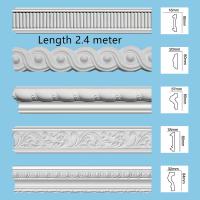 China Polyurethane PU Crown Moulding Decorative Ceiling Cornice Skirting Board B2 Fireproof for sale