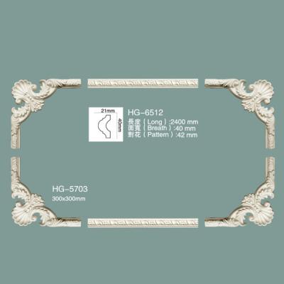 China PU Crown Moulding Polyurethane Ceiling Cornice Skirting Decorative Trim 2m Length for sale