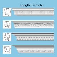 China Polyurethane Ceiling Cornice Crown Moulding Skirting Decorative Trim B2 Fire Rated for sale