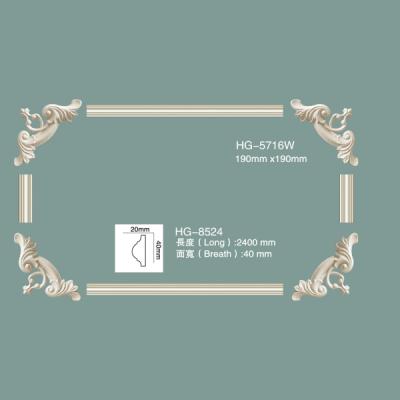 China Polyurethane Ceiling Cornice Mold Decorative PU Crown Moulding Fireproof B2 Grade for sale