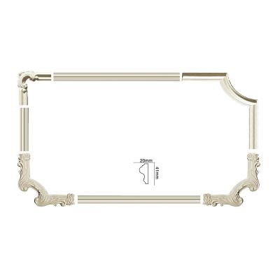 China PU Decorative Corner Frame Trim Polyurethane Panel Moulding Corner B2 Fireproof for sale