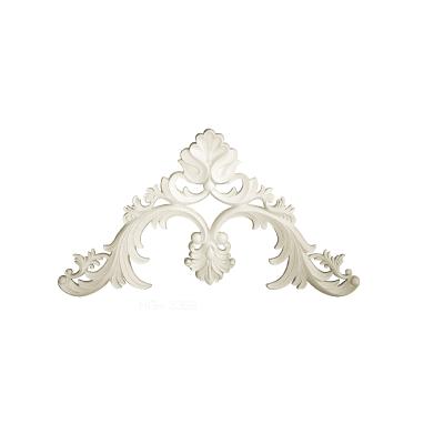 China PU Polyurethane Ornamental Mouldings Onlay Scroll Interior Decoration Lightweight Easy Install for sale
