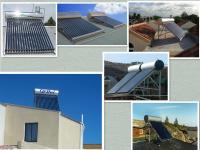 China Nonpressure Galvanized Steel Vacuum Tube Solar Water Heater 50L to 500L CE for sale