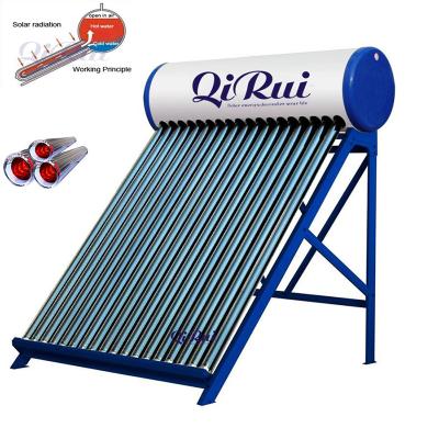 China Non Pressure Solar Hot Water Heater 80L to 360L Vacuum Tube with CE Approval for sale