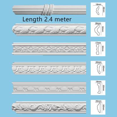 China Polyurethane Wainscoting Interior Wall Molding Decorative PU Chair Dado Rail for sale