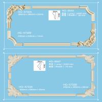 China PU Wall Decor Panel Moulding Polyurethane Corner Angle Moulding 2m Length White Gold for sale