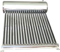 China Non-Pressure Vacuum Tube Solar Water Heater 100L to 500L Stainless Steel Tank for sale