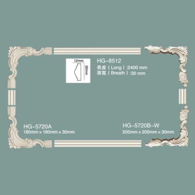 China PU Corner Polyurethane Decorative Frame Moulding Lightweight Fireproof B2 Grade for sale