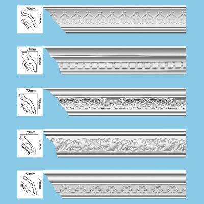 China PU Polyurethane Crown Moulding Decorative Ceiling Cornice Skirting 1000+ Models Fireproof B2 for sale