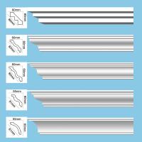 China Polyurethane Ceiling Crown Moulding Decorative PU Cornice 2400mm Length Fireproof B2 for sale