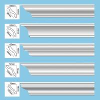 China Polyurethane Ceiling Crown Moulding Decorative PU Cornice 2400mm Length Fireproof B2 for sale