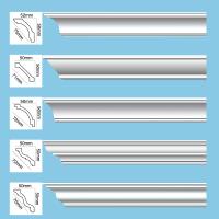 China Polyurethane Ceiling Crown Moulding Decorative PU Cornice 2400mm Length Fireproof B2 for sale