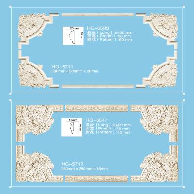 China PU Polyurethane Crown Moulding Decorative Ceiling Cornice Skirting 80-200mm Width for sale