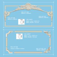 China PU Polyurethane Crown Moulding Decorative Ceiling Cornice Skirting 80-200mm Width for sale