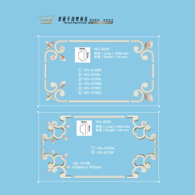 China PU Polyurethane Crown Moulding Decorative Skirting Ceiling Molding 80-200mm for sale