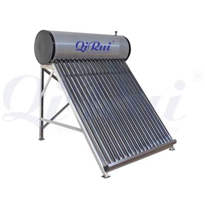 China Non-Pressurized Vacuum Tube Solar Water Heater 100L to 500L Aluminum Frame Direct Heating for sale