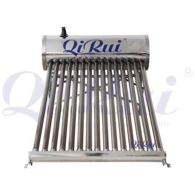 China Compact Non-Pressure Solar Water Heater 8-50 Tubes 60-500L Stainless Steel Tank for sale