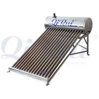 China Compact Non-Pressure Solar Water Heater 8-50 Tubes 60-500L Stainless Steel Tank for sale