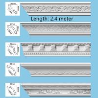 China PU Crown Moulding Decorative Ceiling Cornice Skirting Polyurethane 2m Length B2 Fireproof for sale