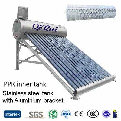 China PPR Inner Tank Non-Pressure Solar Water Heater 100L to 500L Stainless Steel for sale