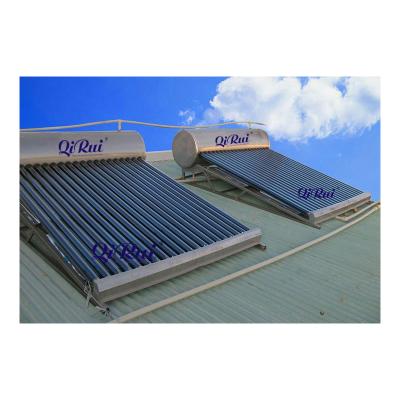 China Compact Non-Pressure Solar Water Heater 100L 200L Stainless Steel Tank Vacuum Tube Solar Geyser for sale