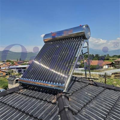 China Compact Non-Pressure Solar Water Heater 100L-500L Stainless Steel Vacuum Tube System for sale