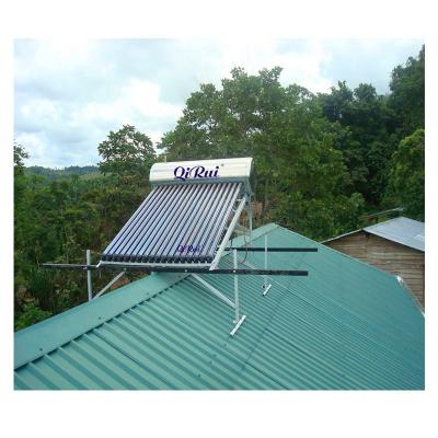 China Compact Non-Pressure Solar Water Heater 100L to 500L Stainless Steel Vacuum Tube Solar Geyser for Home for sale