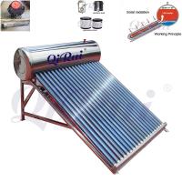 China Non Pressure Solar Water Heater 200L Stainless Steel Tank 20 Tubes High Efficiency Home Hot Water System for sale