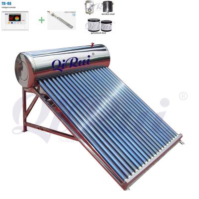 China Non Pressure Solar Water Heater 200L 300L Stainless Steel Vacuum Tube Hot Water System for Home for sale