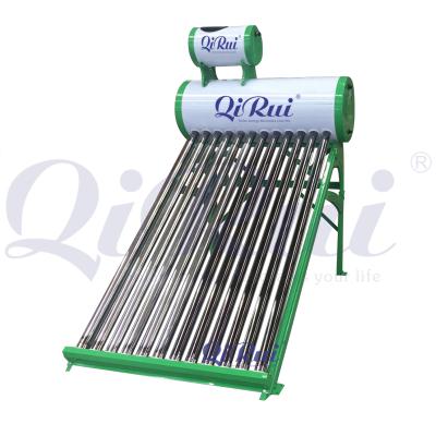 China Non Pressure Vacuum Tube Solar Water Heater 50L to 500L CE ISO Certified Thermosiphon Hot Water System for sale