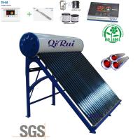 China Non Pressure Vacuum Tube Solar Water Heater 50L to 500L CE ISO Certified Thermosiphon Hot Water System for sale