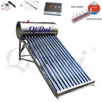 China Non-Pressure Vacuum Tube Solar Water Heater 100L to 500L Stainless Steel Tank for sale