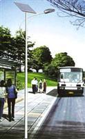 China Solar Street Light 50W LED 125Wp Monocrystalline Panel 12V 100AH Battery 8m Pole for sale