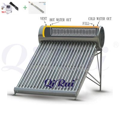 China Pre Heated Compact Pressurized Solar Water Heater 150L to 500L Copper Coil High Pressure for sale