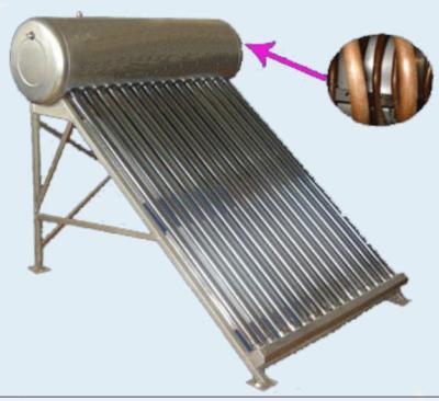 China 150L-500L Vacuum Tube High Pressure Coil Solar Thermal Water Heater System 0.6 Mpa for sale