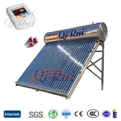 China Pressurized Solar Water Heater 300L All Stainless Steel Copper Coil Vacuum Tube Hot Water System for sale