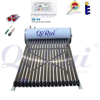 China Compact Heat Pipe Solar Hot Water Heater 100L 300L High Pressure Roof Mounted System for sale