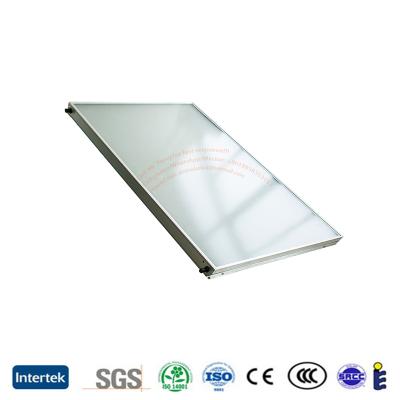 China Flat Plate Solar Collector 2m2 3m2 Titanium Blue Coated Copper Pipe Solar Thermal Panel for sale