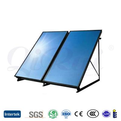 China Titanium Blue Coated Flat Plate Solar Thermal Panel 2 Sq.m 3 Sq.m Copper Pipe Solar Collector for sale
