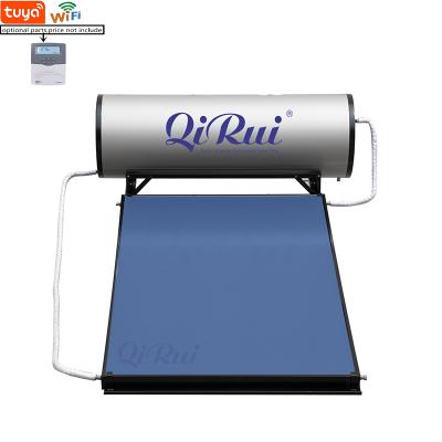 China Pressurized Flat Plate Solar Geyser 100L 300L Enamel Jacket Tank Hot Water Heater for sale