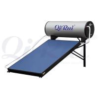 China 100L to 500L Enamel Jacket Tank Flat Plate Solar Water Heater with Thermosiphon Circulation for sale
