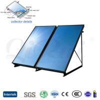 China Titanium Blue Coated Flat Plate Solar Thermal Collector 2 2.5 3 sqm Copper Pipe for sale