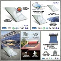 China Flat Plate Solar Collector 2m2 2.5m2 3m2 Titanium Blue Coated Copper Pipe Solar Thermal Panel for sale