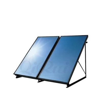 China Flat Plate Solar Collector 2m2 2.5m2 3m2 Titanium Blue Coated Copper Pipe Solar Thermal Panel for sale